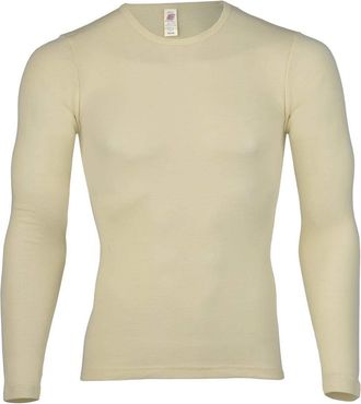 Engel Herren Unterhemd langarm, Wolle & Seide, Engel Natur, Gr. 46-56, Natur, 54/56