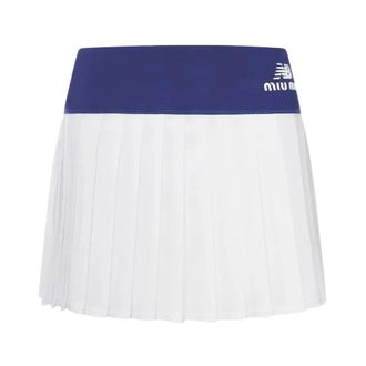 Miu Miu Plissierter Tennisrock - - Sport - Damen - Blau - XS