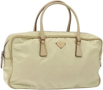 Prada Pre-owned Nylon sacs-main - Femme - Pre-owned - Beige - Taille: ONE Size