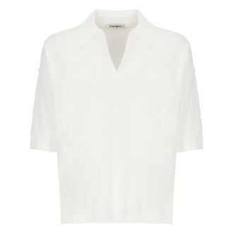 KANGRA Vollmodischer Piqu&eacute;-Polo-Shirt - - Tops - Damen - Wei&szlig; - XS