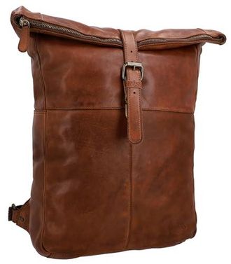 Gusti Leder Rucksack Henning - Sac &agrave; dos pour femmes et hommes Rolltop, compartiment pour ordinateur portable 15 pouces 13L, imperm&eacute;able, cuir, design vinta