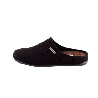 Shepherd of Sweden - Jon Wollhausschuhe - Herren - 100% Wolle - Schlupfmodell - Pantoffeln - Gummisohle - Black - Gr&ouml;&szlig;e 46