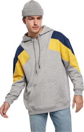 Urban Classics Oversize 3-Tone Hoody Grey/Honey/darkblue L