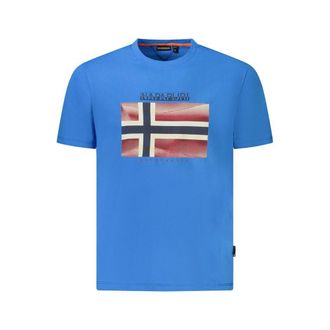Napapijri Blauer Baumwoll Herren T-Shirt