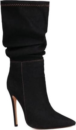 Generic Chaussures dété tendance plissées à bout pointu pour femme - Style décontracté - Pour lhiver, Noir, 39.5 EU