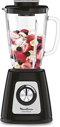 Moulinex Standmixer, elektrischer Mixer, Glasschüssel 1,75 l, Leistung 800 W, sichere Verriegelung, ergonomisch, Bohnenmahlwerk, Smoothies, Crushed Eis, Blendf