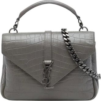 Saint Laurent Pre-owned The College Shoulder Bag - Femme - Pre-owned - Gris - Taille: ONE Size