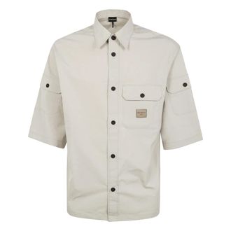 Emporio Armani Homme, Chemises, Gris, Taille: XL Chemise Manches Courtes