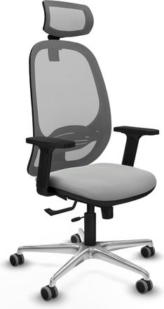 Piqueras y Crespo Drehstuhl mit 2D-Armlehnen, h&ouml;henverstellbarer Lendenwirbelst&uuml;tze und h&ouml;henverstellbarem Kopfteil und Neigungsverstellung, ausgestattet mit Syncro/Tra