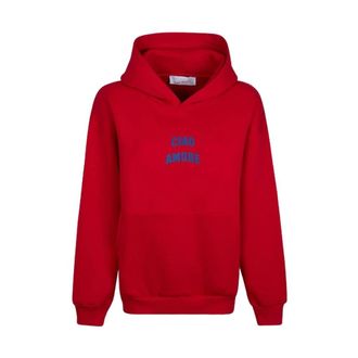 Giada Benincasa Sweat &agrave; capuche Ciao Amore Puffy Print - unisex - Sweatshirts et sweats &agrave; capuche - Rouge - Taille: L