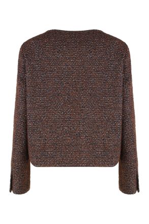 Aspesi Womens Elegant Brown Short Jacket Acrylic