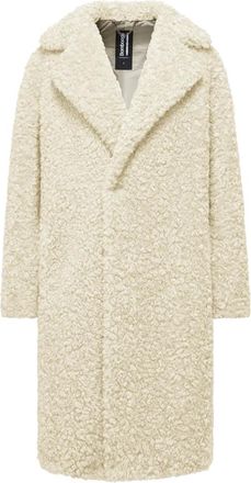 Bomboogie Femme, Manteaux, Beige, Taille: 46 FR Manteau crois&eacute; en fausse peau de mouton