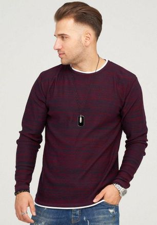 Behype. Strickpullover TAAVI in melierter Optik