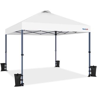 Yaheetech Yaheetech Tonnelle de Jardin 3x3, Tente dExt&eacute;rieur Pop-up avec Sacs de Sable/Piquets/Cordes/, Barnum Pliant UV 50+ avec Sac de Transport &agrave; roulettes