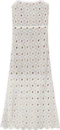 Twin-Set Geh&auml;keltes Bustier-Midikleid - Wei&szlig;