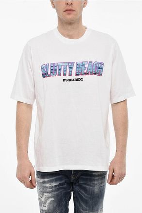 Dsquared2 Cotton Crew-neck T-shirt With Frontal Print size M