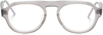 Thom Browne Brille mit Pilotengestell - Grau