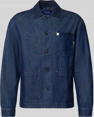 Scotch & Soda Regular Fit Hemdjacke in Denim-Optik