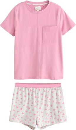 Next Femme Ensemble Pyjama avec Short Pink Heart S