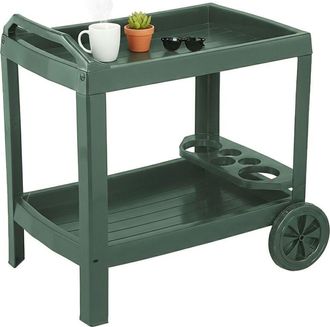 Dmora Dmora Servierwagen mit R&auml;dern, Made in Italy, 53 x 74 x 73 cm, Farbe Gr&uuml;n