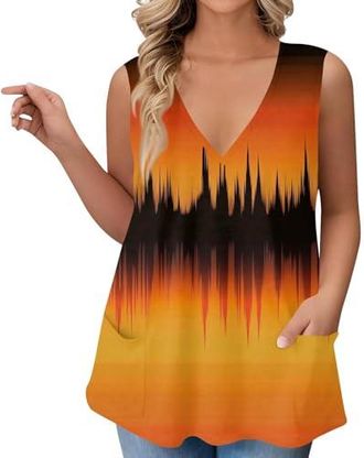 Generic Debardeur Femme Chic et &eacute;l&eacute;gant Chemisier sans Manche R&eacute;tro D&eacute;bardeur Blanc Grande Taille Crop Top ete Haut Chic et Elegant Caraco Vetement Femme ete 