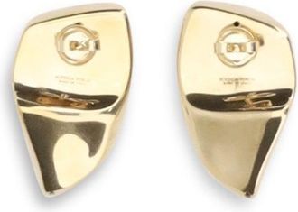 Bottega Veneta Womens Earrings Geometric Gold-Finished Silver Yellow Gold