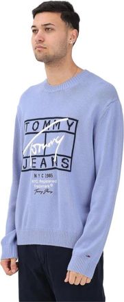 Tommy Jeans Homme, Pulls, Bleu, Taille: S Signature Logo Sweater