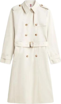 Tommy Hilfiger Femme, Manteaux, Blanc, Taille: 38 FR Trench-coat ajust&eacute; &agrave; boutons dor&eacute;s