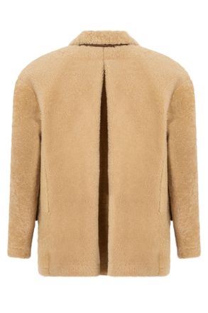 The Mannei Womens Blazer Trasona Shearling Beige Sheep Fur Blazers Jacket