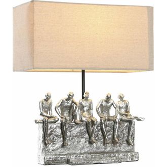 DKD Home Decor Tischlampe in Metallharz 36x21.5x43 Personen Metallharz Multicolor -Farbmaterial Familienfamilie Tischlampen Details