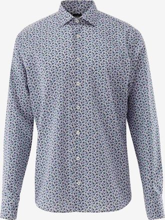 van Laack Baumwollhemd mit floralem Print, Tailor Fit in