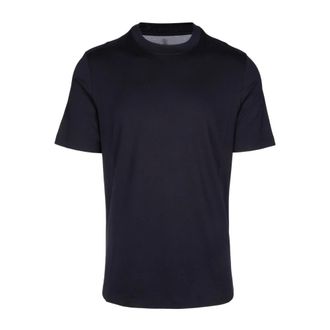 Brunello Cucinelli T-Shirt mit Rundhalsausschnitt - - Tops - Herren - Blau - M