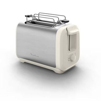 Moulinex Grille-pain 2fentes, chauffe-viennoiseries Subito, Moulinex, Grillage plus rapide, &Eacute;conomies d&eacute;nergie, Design moderne, Inox finition beige, LT5S1AE0