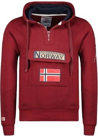 Geographical Norway Sweat &agrave; capuche pour homme &agrave; manches longues mod&egrave;le GYMCLASS V&ecirc;tements Bordeaux, taille L, Bordeaux