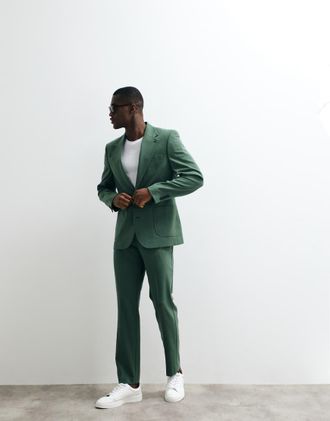 Asos FlexMAX - Veste de costume ajust&eacute;e - Vert fonc&eacute;
