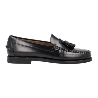Sebago Femme, Chaussures, Noir, Taille: 36 EU Mocassins Noirs en Cuir Fait Main