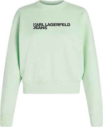 Karl Lagerfeld Damen, Essential Logo Sweat, Regular Fit, Bay, L
