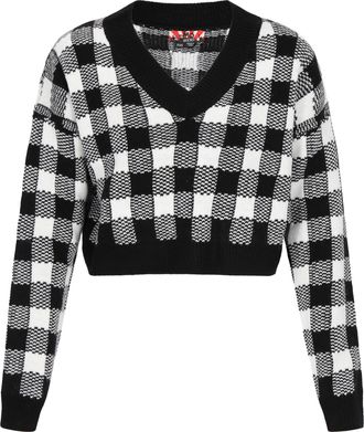 Mymo Pullover Frauen schwarz-weiß