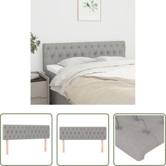 vidaXL vidaXL Bettgestell - Kopfteile Hellgrau 160x7x78/88 cm Stoff
