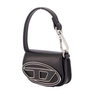 Diesel Womens 1dr Micro Charm Leather Black Cowhide Accessories Charms