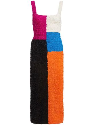 Mara Hoffman Midikleid in Colour-Block-Optik - Orange