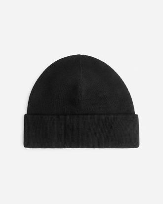Arket Gerippte Beanie -Schwarz