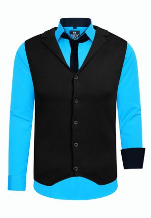 Rusty Neal Hemd mit Weste und Krawatte 3-teilig