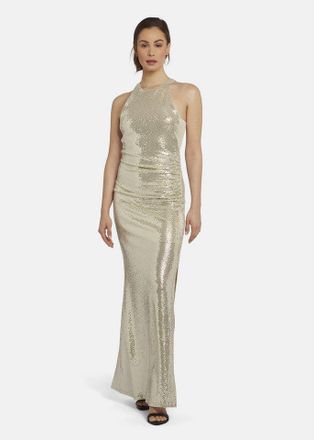 Nicowa Abendkleid LUCAWIA (1-tlg) LUCAWIA aus Hotfix-Jersey-Paillettenstoff