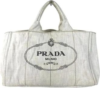Prada Pre-owned Denim sacs-prada - Femme - Pre-owned - Blanc - Taille: ONE Size