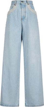Giuseppe Di Morabito Femme, Jeans, Bleu, Taille: W28 Wide-Leg Jeans