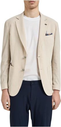 Bob Homme, Costumes, Beige, Taille: S Veste Crois&eacute;e