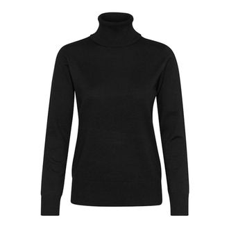 Saint Tropez Schwarzer Rollkragenpullover - - Knitwear - Damen - Schwarzk - 2XL