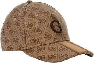 Guess Chapeau de baseball unisexe London AM9543POL01, Beige avec logo 4G, Taille Unique