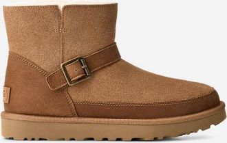 UGG Classic Mini Bellina Belted Boot für Damen in Brown, Größe Wildleder
